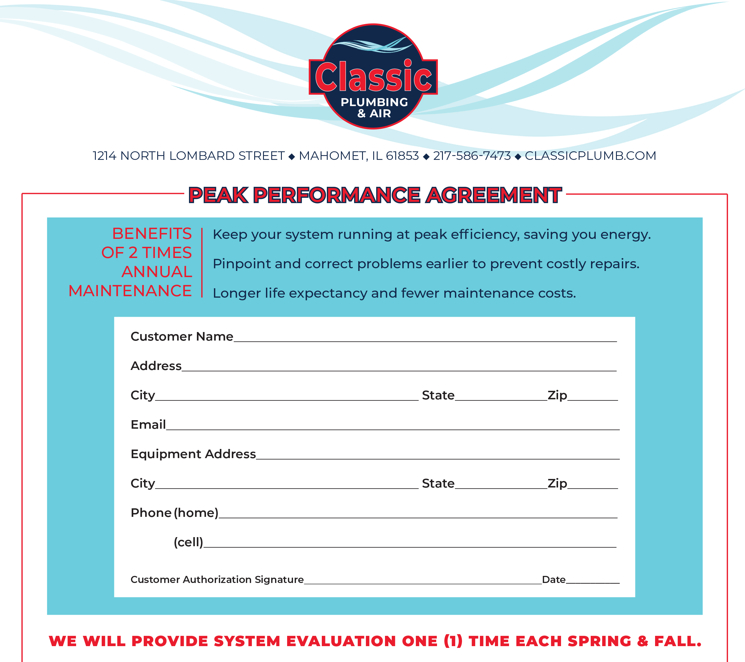 Peak Performance Plan | Classic Plumbing & Air